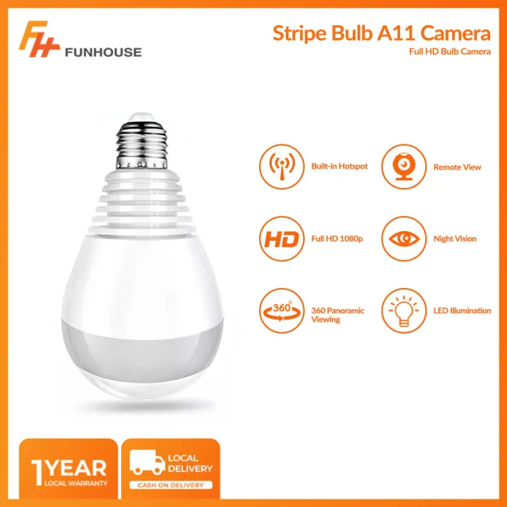 Vision A11 Stripe Bulb 1080P HD Bulb Holder Threaded WI-FI CCTV ...