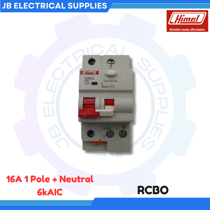 Himel Residual Current Operated Circuit Breaker (RCBO) 1 Pole+Neutral | Lazada PH