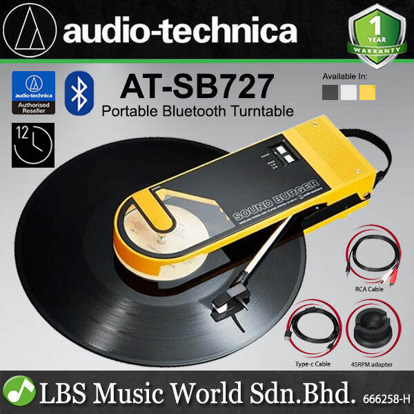 Audio Technica AT-SB727 Portable Sound Burger Bluetooth Turntable (AT SB727) | Lazada