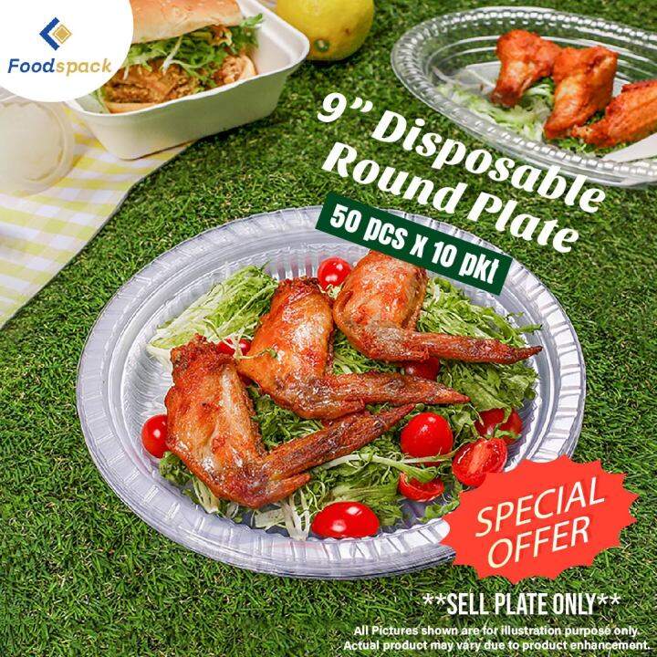 Ready Stock - 9'' Disposable Round Plastic Plate / Pinggan Plastik ...