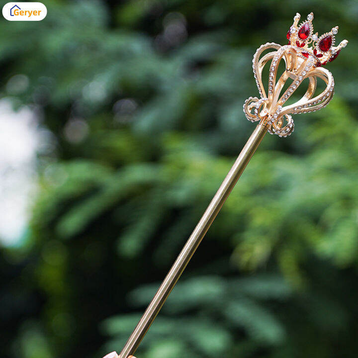 Geryer Bling Crown Decor Scepter Wand King Queen Wedding Pageant ...