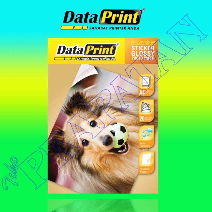 Kertas Stiker / Data Print Sticker Glossy Photo Paper 135 gsm A4 ...