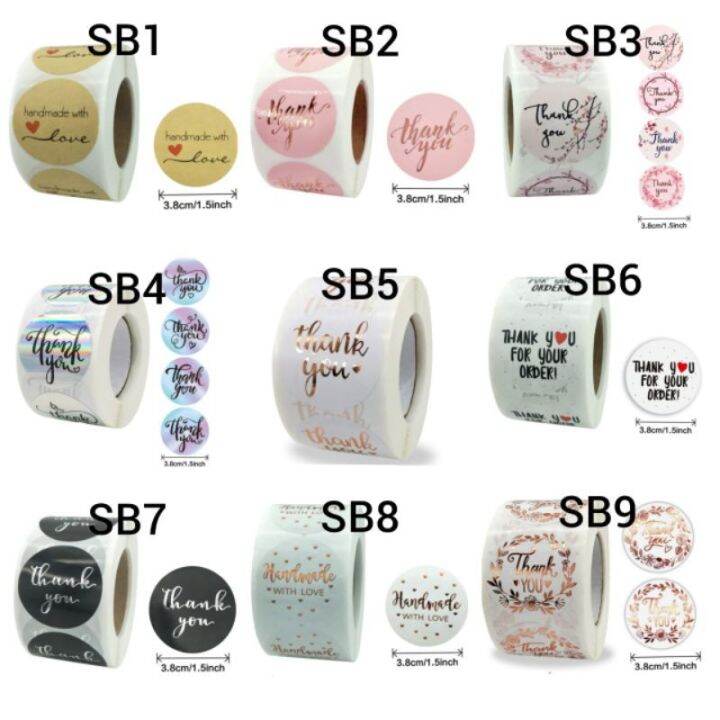 20pcs Sticker Segel Thank You Ukuran 3.8cm | Lazada Indonesia
