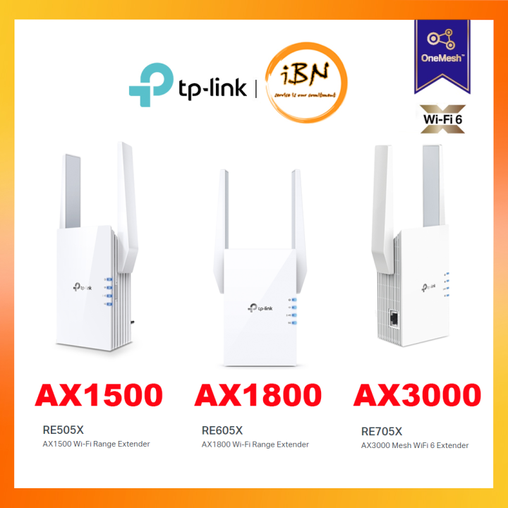 TP-Link RE505X / RE605X / RE705X AX1500/AX1800 /AX3000 Onemesh AX Wi-Fi 6 Range Extender ...