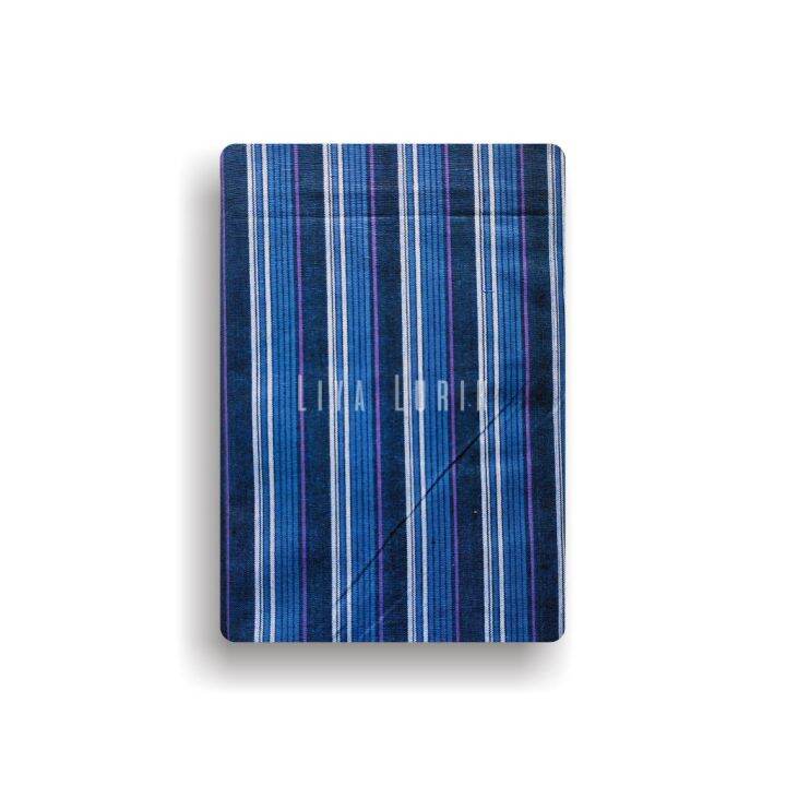 Kain Tenun Lurik Motif Salur Putih Biru Putih Ungu Hitam | Lazada Indonesia