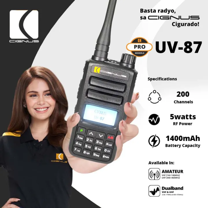 CKS Cignus UV-87 5watts dualband two-way radio (PRO radio) | Lazada PH