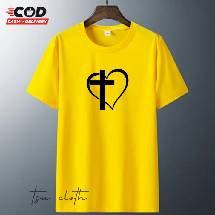 Kaos Rohani Salib Hati Jesus / Baju Rohani / Tshirt Unisex / Baju ...