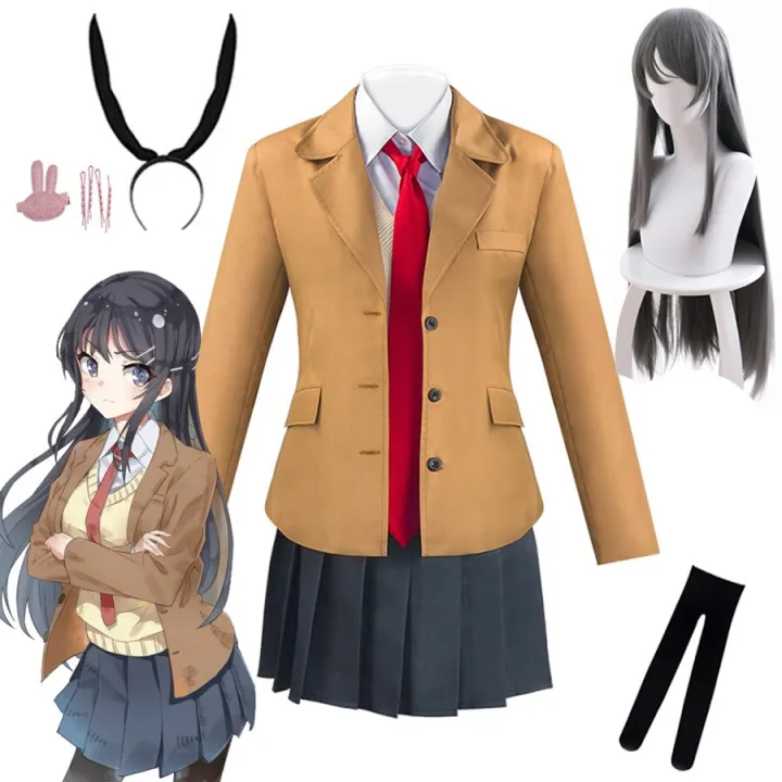 Anime Sakurajima Mai Cosplay Costume Seishun Buta Yarou Bunny Girl ...