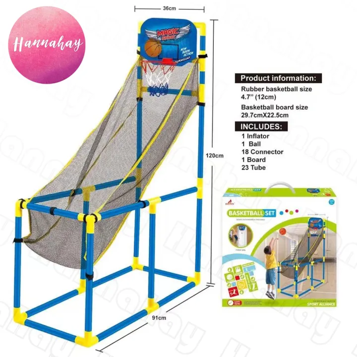 Kids Adjustable Basketball Hoop Indoor Outdoor Basketball Set | Lazada PH