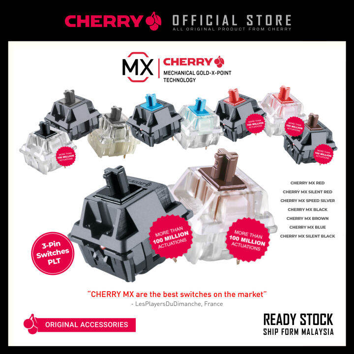 CHERRY MX Red/Brown/Blue/Black/Silent Red/Silent Black/Speed Silver 3 ...