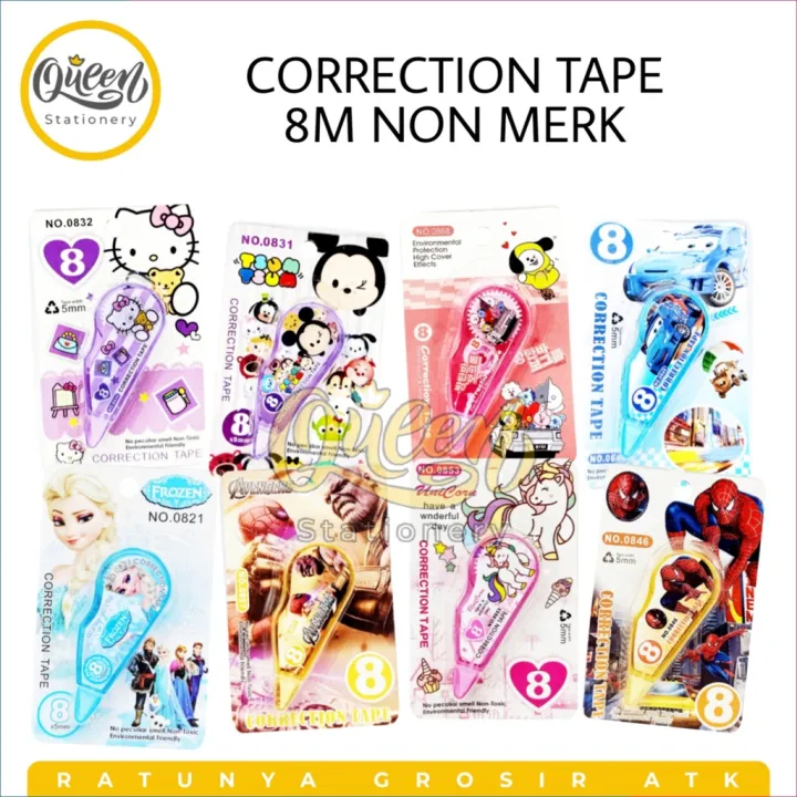 TIP EX KARAKTER / TIP X GAMBAR / CORRECTION TAPE 8M NON MERK/ TIPE-X ...