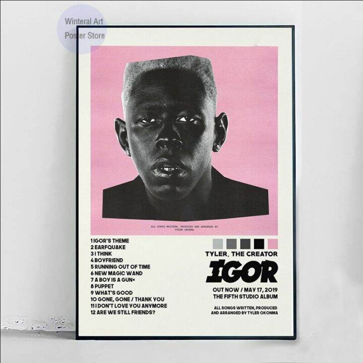 Mt687 Tyler The Creator Vote Igor Music Album Cover Star Wall Art Picture Canvas Painting Poster ...