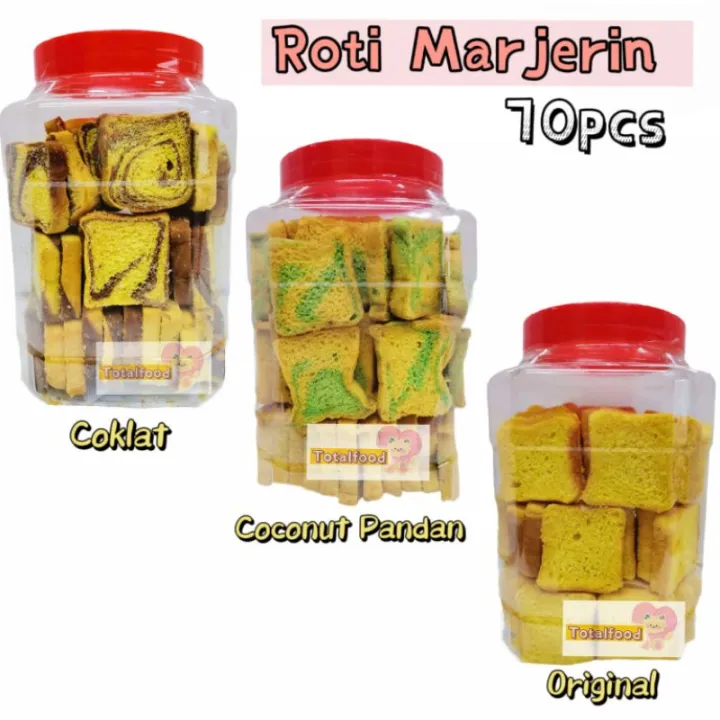 70pcs Roti Marjerin Biskut Roti Kok Bottle [Coklat / Coconut Pandan ...