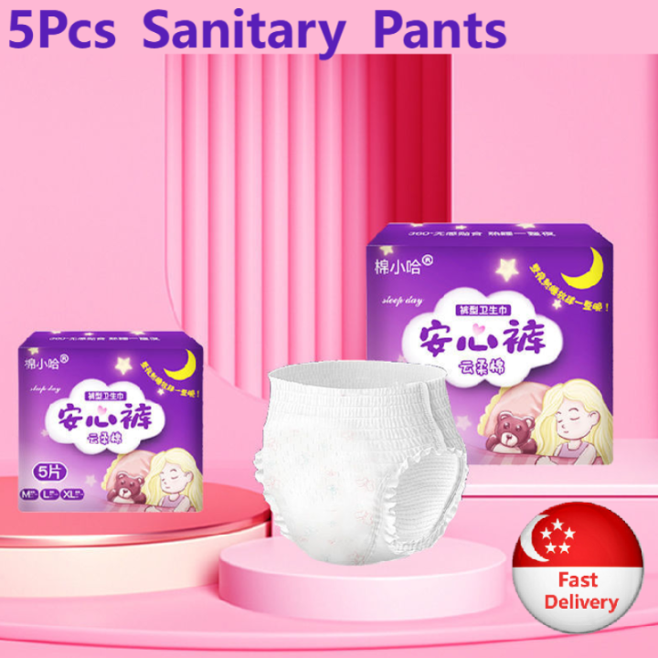 【SG Ready Stock】5Pcs/box Sanitary Pants Sanitary Pad Sanitary Panty ...