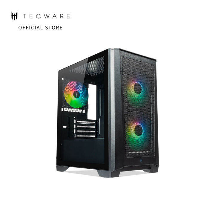 Tecware Edge M2 TG ARGB MATX Case - Black | Lazada