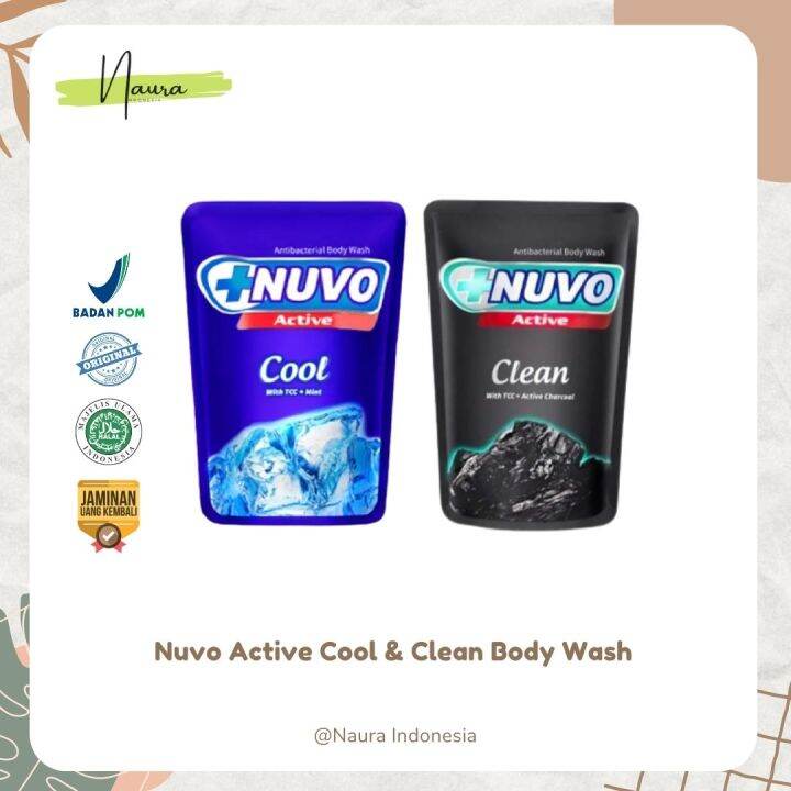 Nuvo Body Wash Active Pouch 450ml - 2 Varian | Lazada Indonesia