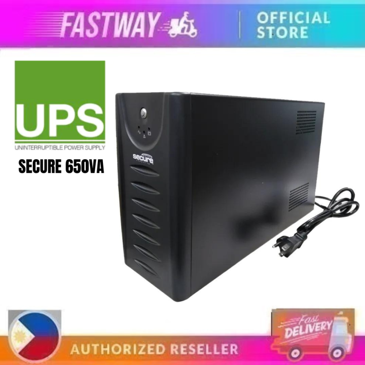 SECURE UPS 650VA 4-SOCKETS UNINTERRUPTIBLE POWER SUPPLY W/ AVR | Lazada PH