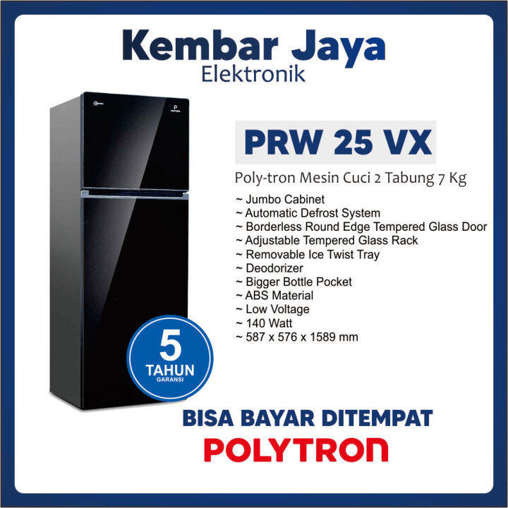 Kulkas POLYTRON 2 Pintu Inverter type PRW 25 VX | Lazada Indonesia