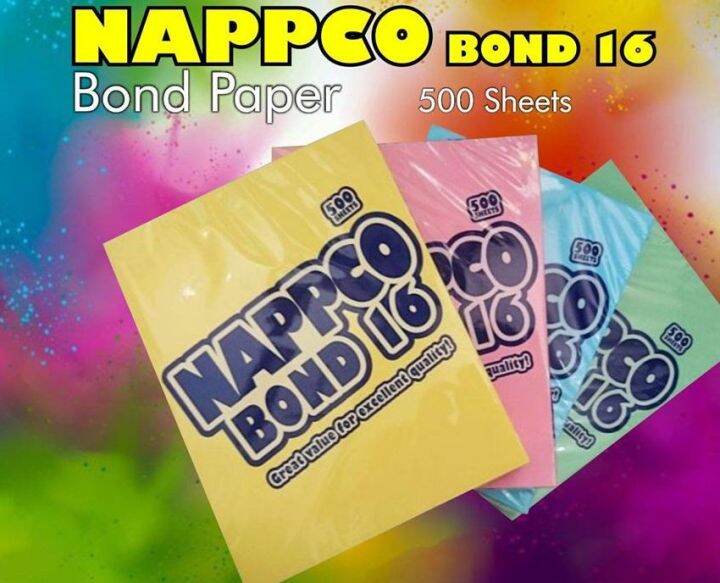 Nappco or pilot Colored Bond Paper Substance 16 | Lazada PH