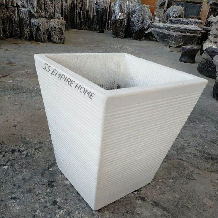 ROSO CS4 CS5 Square Heavy Duty Flower Pot Pasu Bunga Garden Taman Plant ...