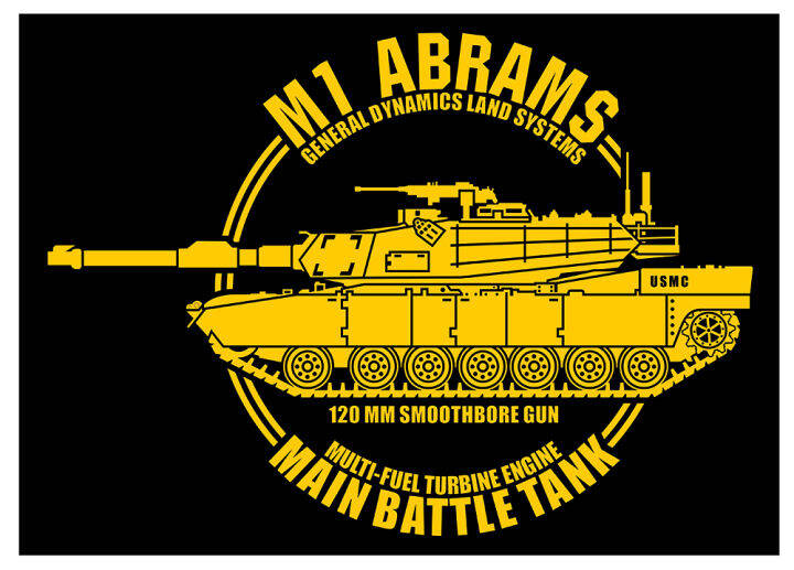 M1 Abrams Main Battle Tank Double Lines Cutting Sticker | Lazada Indonesia