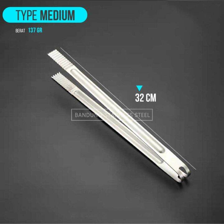 jepitan roti kue BBQ panggang capit makanan penjepit capitan stainless ...