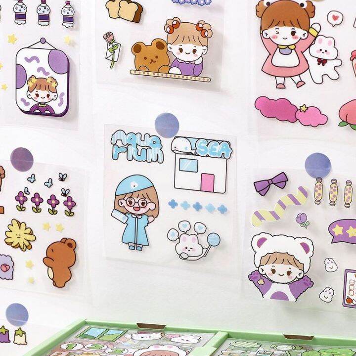 sticker waterproof aesthetic, sticker pack 100 Korea, cute and kawaii ...