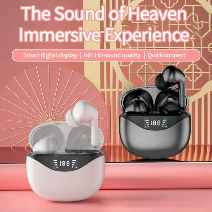 TWS Bluetooth Wireless Earphones HiFi Sound Earbuds Noise Cancelling ...