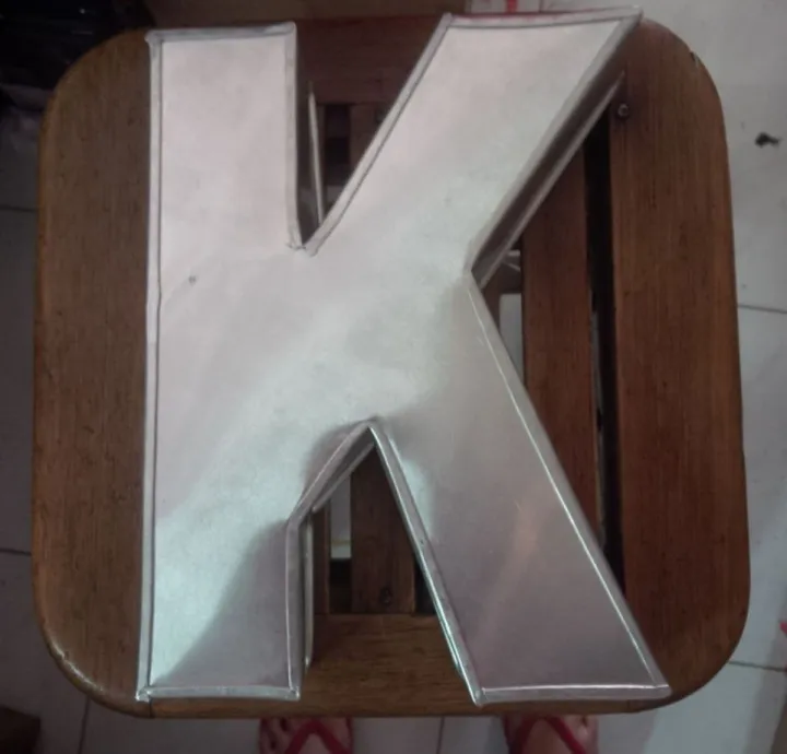 loyang cetakan bentuk K huruf abjad alphabet aksara kue nasi tumpeng ...