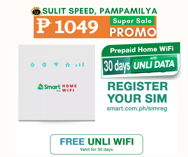 SMART BRO HOME PREPAID WIFI WITH 30DAYS UNLIDATA | Lazada PH