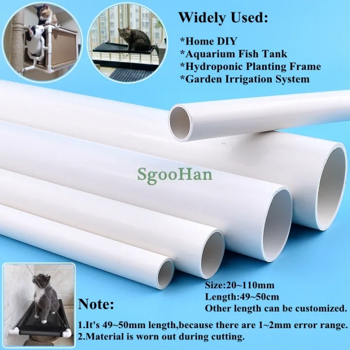 【A NEW】 2PCS 49 50cm Long OD 20 110mm White PVC Pipe Aquarium Tank ...