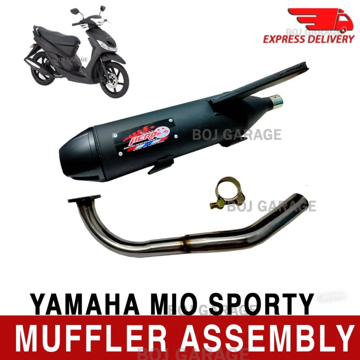 Mio sporty Muffler Assembly Hero Racing version 4 matte black | Lazada PH