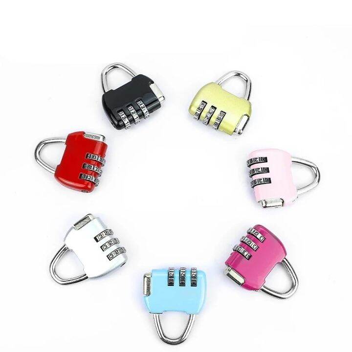 High Quality 3 Digit Dial Combination Code Number Luggage Padlock | Lazada