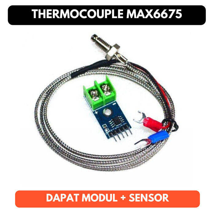 MAX6675 Sensor Suhu Thermocouple 5V 5 V Modul module and Tipe K Type ...