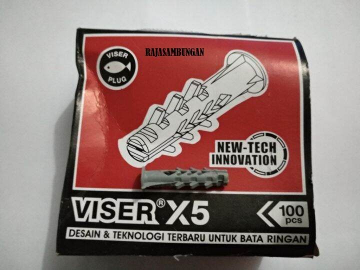 Fischer Hebel PVC X5 isi 100 pcs Dinding Tembok Beton Ficher Toogle ...