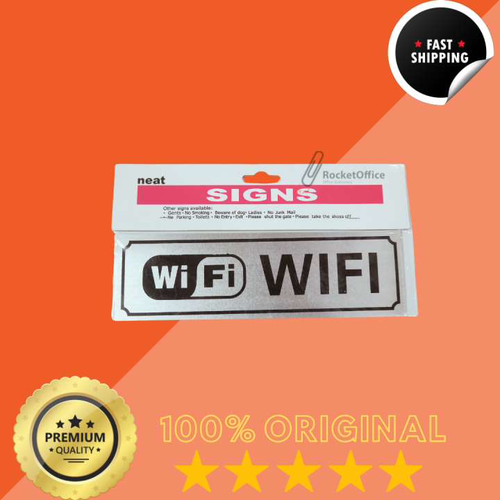 WIFI SIGN - Aluminum Metal Plate w/ Adhesive Sticker Signage | Lazada PH