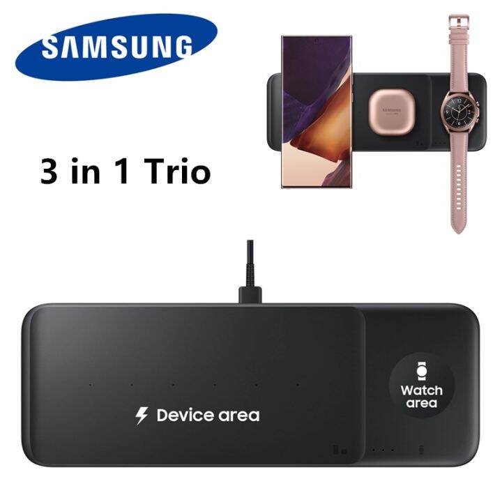 Original Samsung Wireless Charger Trio Fast Charge Pad For Samsung Galaxy S21/S20/S10/S9/S8 ...