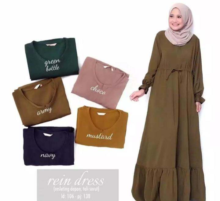 Gamis terbaru 2021 // Rein Dress // gamis rempel bawah mewah COD ...