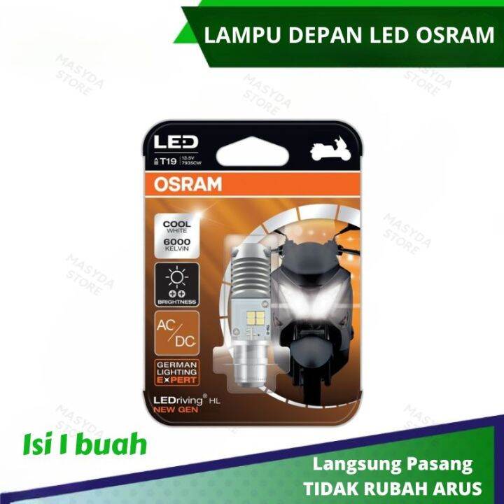 LAMPU DEPAN LED OSRAM VARIO 110/VARIO 110 TECHNO/VARIO 125 TECHNO FI SOCKET H6 M5 T19 PUTIH ...
