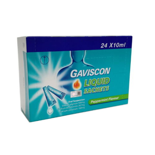 GAVISCON LIQUID PEPPERMINT SACHET 10ML 24'S | Lazada
