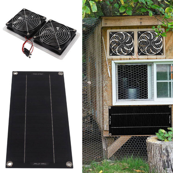 Solar Panel Fan Kit, Solar Exhaust Fan Portable with Solar Panel for ...