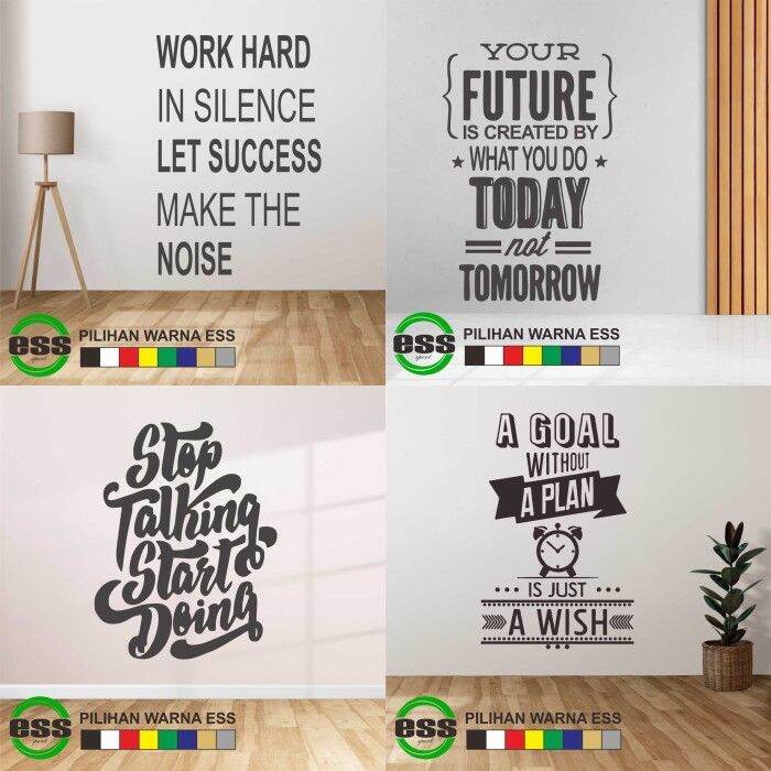 Stiker Dinding Cutting Sticker Kantor Office Quotes Motivasi Teamwork ...