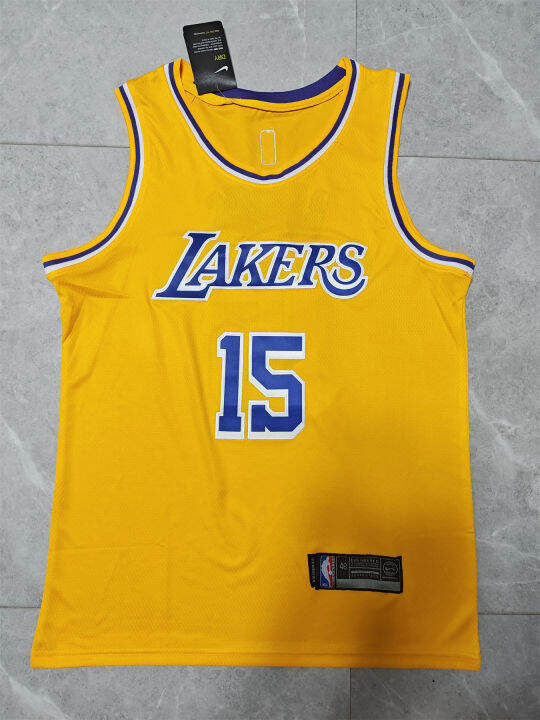 Lakers เสื้อบาสเก็ตบอลสีเหลืองรูปดาวสีม่วง15 # Reeves NBA 23 #3 # เสื้อ ...