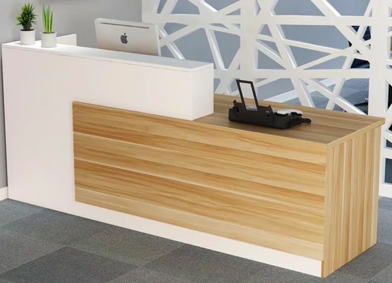 Wooden Cash Counter Table Design