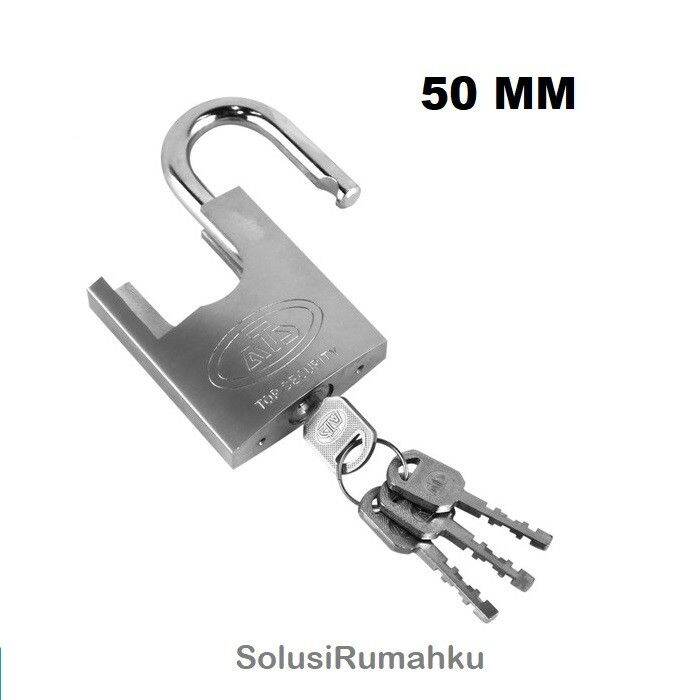 Kunci GEMBOK JAKET 50 mm / GEMBOK Nikel Pintu Pagar Gerbang / Padlock ...