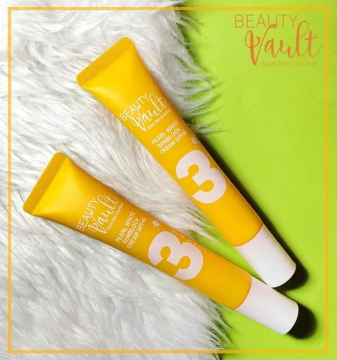 Beauty Vault PEARL WHITE SUNBLOCK CREAM with SPF 45 | Lazada PH
