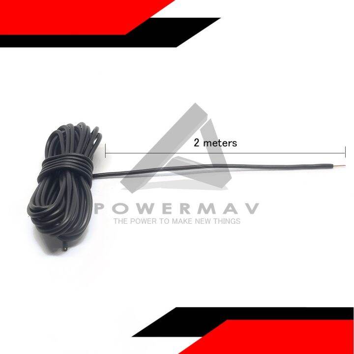 2 meters original #22 solid wire black pure copper cable awg #22 AWG22 ...