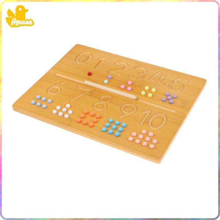 Hyccue Montessori Educational Toys 1-3 Wooden Number Tracing Board ...