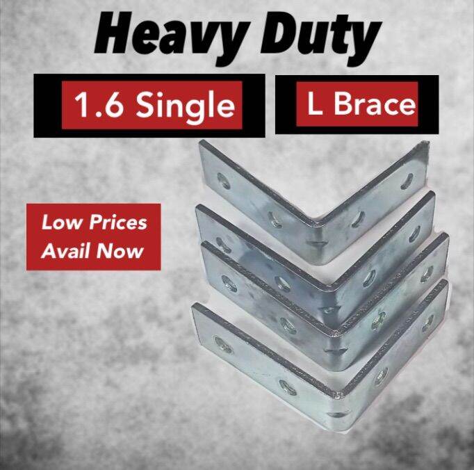 4 pcs (1.6 inch) Single size Metal Heavy Duty L Shape Steel Bracket ...