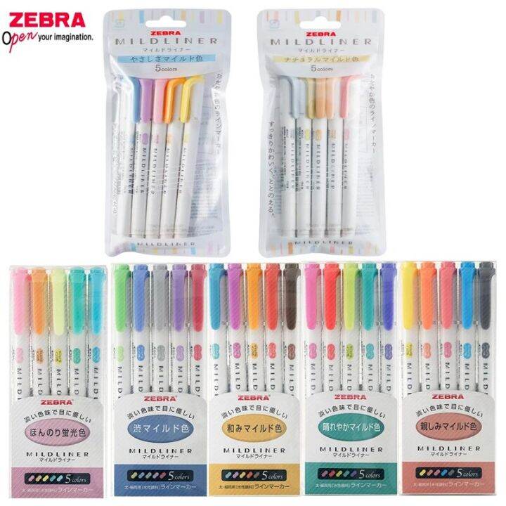 Zebra Mildliner 35 Gentle Pastel Soft Colors Mild Line Marker ...
